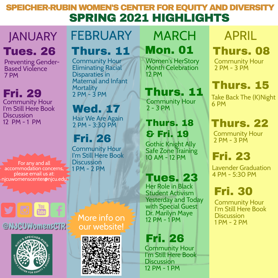 Spring 2021 Calendar of Events | New Jersey City University