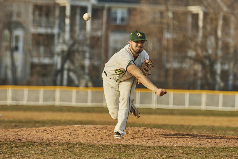 BASEBALL PLAYER THROWING BALL | New Jersey City University